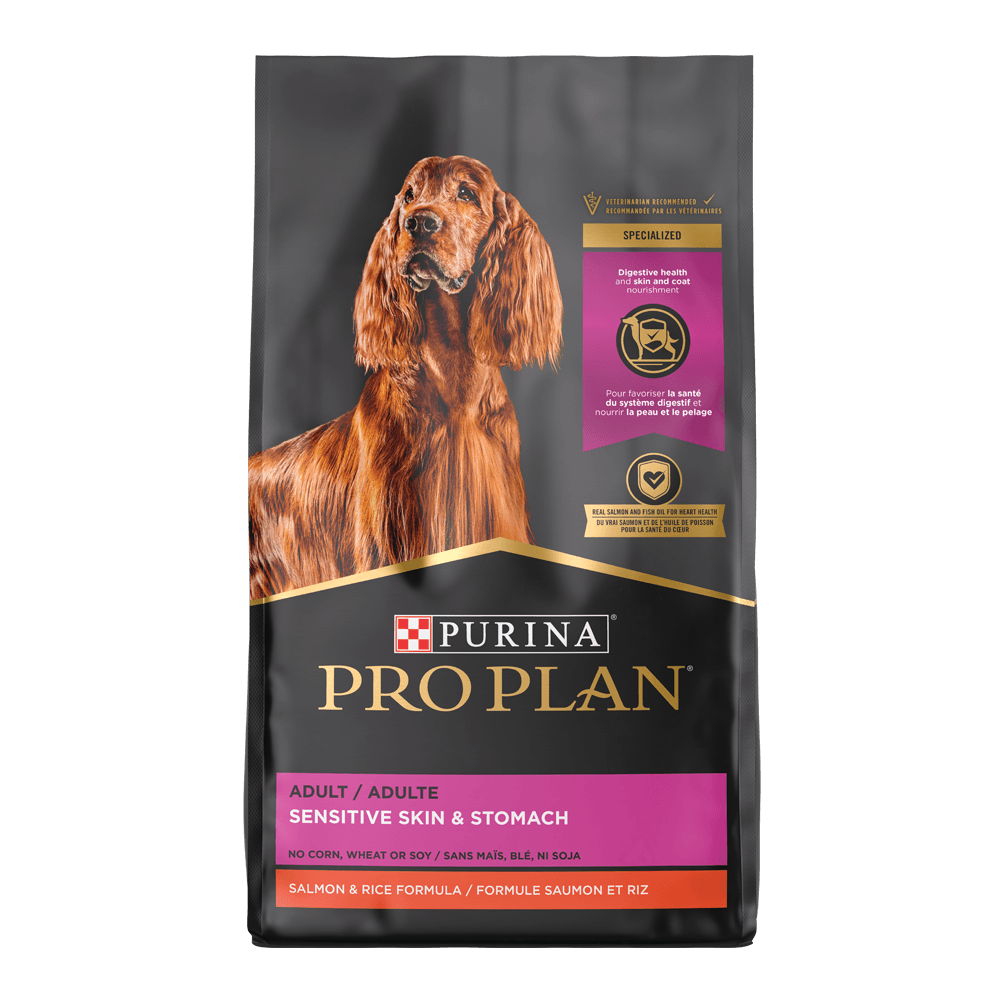 Purina Pro Plan Adult Sensitive Skin & Stomach Salmon & Rice Formula ...